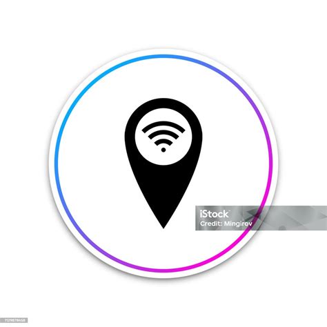 Pointer Map With Wifi Internet Signal Connection Icon Isolated On White