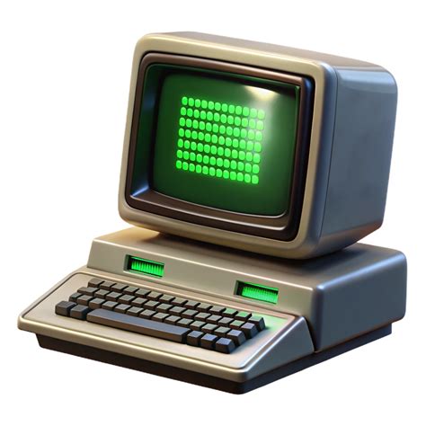 Calm Glorious A Vintage Computer Terminal Displaying Cryptic Code Flickering Green Text On A