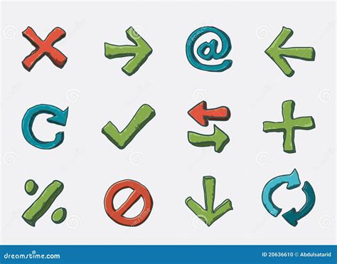 Navigation Icon Set Stock Vector Illustration Of Left 20636610