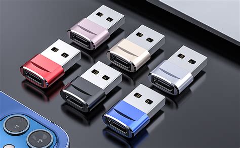 Amazon Com Jinglexin Usb To Usb C Adapter Pack Usb C Female To A Male Charger Type C