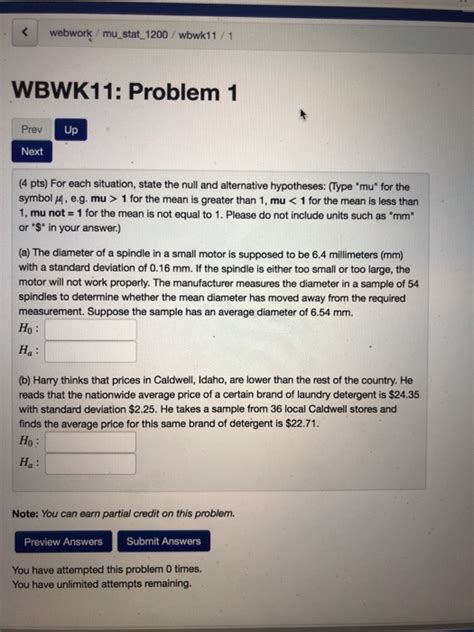 Solved Webwork Mu Stat Wbwk WBWK Problem Prev Chegg Com