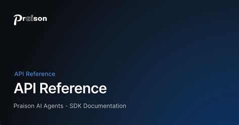 Api Reference Praisonai Documentation