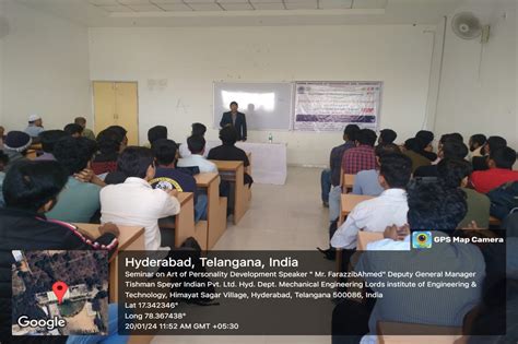 seminar on art of personality development lords institute of