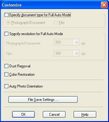 Selecting Epson Scan Settings