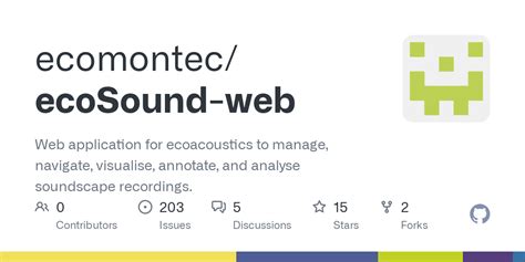 github ecomontec ecosound web web application for ecoacoustics to
