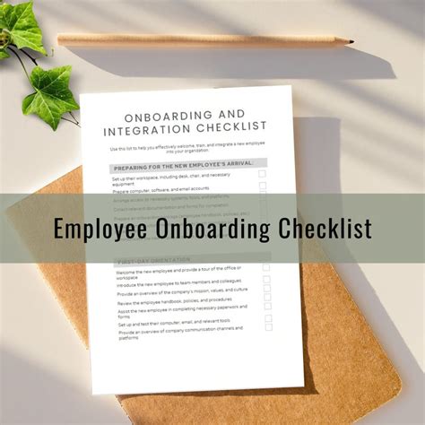 New Employee Onboarding Checklist Employee Onboarding Packet Employee