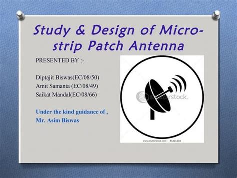 Microstrip Rectangular Patch Antenna Ppt
