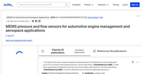 Mems Pressure And Flow Sensors For Automotive Engine Management And Aerospace Applications