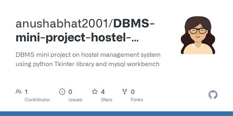 Github Anushabhat2001dbms Mini Project Hostel Management System In
