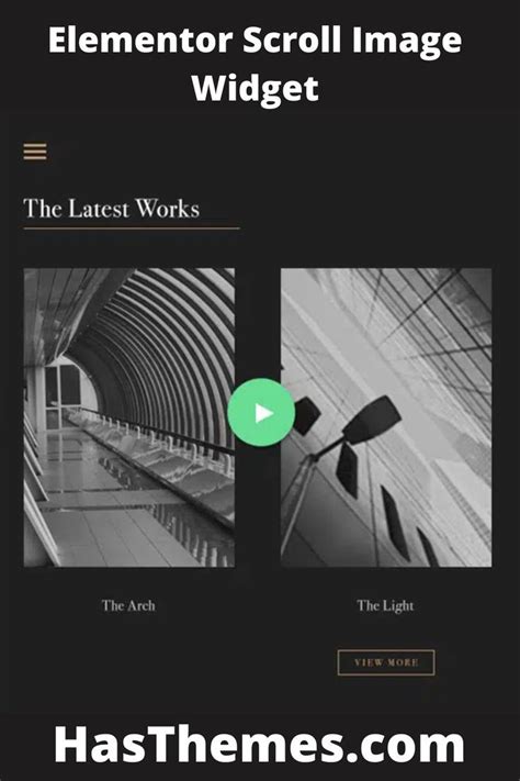 elementor scroll image widget