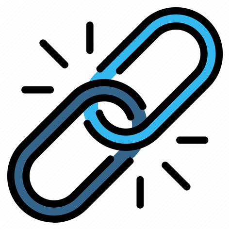 broken chain connection internet link linked network icon