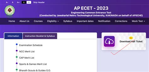 AP ECET Hall Ticket Out Direct Download Link