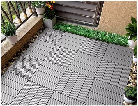 Plastic Interlocking Outdoor Tiles Durable Diy Tile With Interlocking