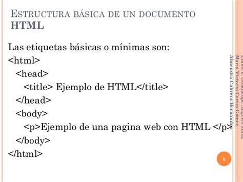 html basico Estructura básica de la pagina HTML