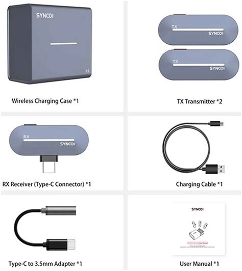 Synco P2T Miniature Digital Wireless Mic System with USB Connector for ...