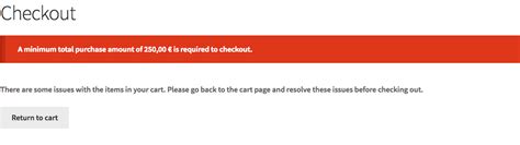 Php Set A Minimum Order Amount In Woocommerce Stack Overflow