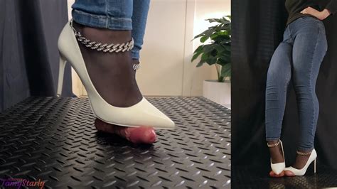 White Heels Crush And Stomp Bootjob Shoejob Ballbusting Nude Pics Xhamster