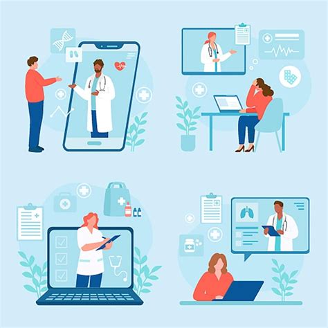 의사 개념 일러스트레이션 프리미엄 벡터