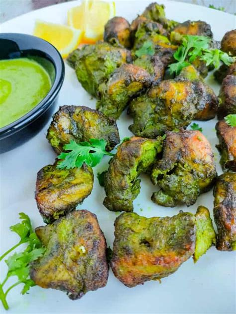 Hariyali Chicken Kebab Ovenpan Recipe Go Healthy Ever After