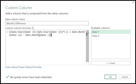 Get Date Difference In Power Query