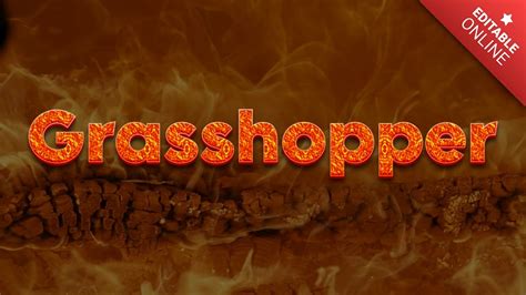 Grasshopper Text Effect Generator