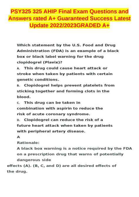 Nursing Exam Questions And Answers Exams Nursing Docsity