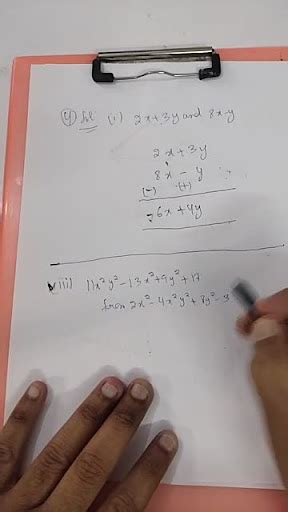 4 Subtract The Following Polynomials Using The Horizontal Methodi 2x