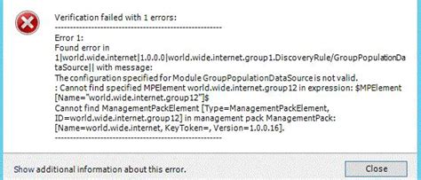 Verification Failed With 1 Errors At The End Of Process