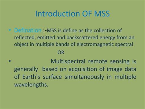 Multispectral Remote Sensing Ppt