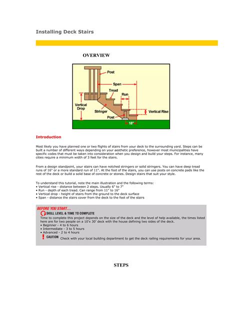 Installing Deck Stairs PDF