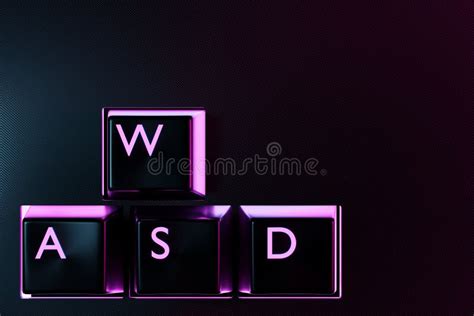 Wasd Computer Keyboard Buttons Desktop Interface Web Icon Gaming And Cybersport Vector Stock