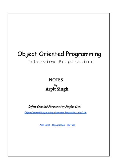 C Object Oriented Programming Computer Science Engineering Studocu
