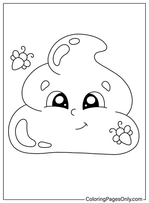 Poop Emoji Coloring Pages Printable