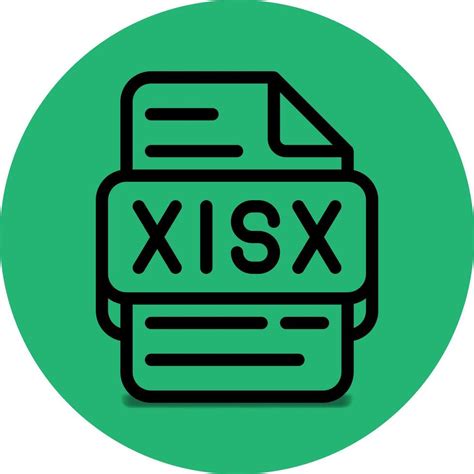 Xlsx File Type Icon Files And Document Format Extension With An Outline Style Design And A