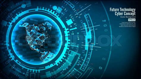Futuristic Technology Connection Structure Vector Abstract Colourbox