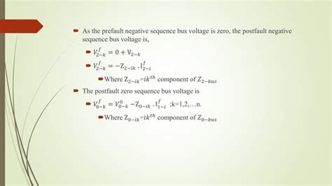 Analysis Of Unsymmetrical Faults Using Bus Impedence Matrix Ppt