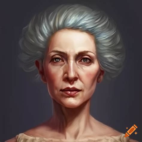 Elderly Lady With Long Braided Hair In A Fantasy Setting On Craiyon