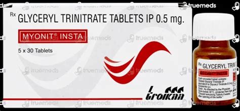 Myonit Insta 05 Mg Tablet Glyceryl Trinitrate Tablet At ₹ 56bottle