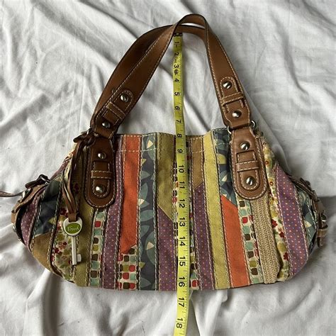 ⋆ ˚｡⋆୨୧˚ 2000s Fossil Patchwork Shoulder Bag ˚୨୧⋆｡˚ Depop