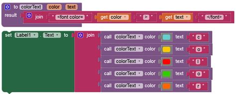 Colored Text In One Component Mit App Inventor Help Mit App Inventor Community