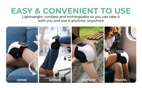 Nooro Portable Knee Massager With Heat Red Light