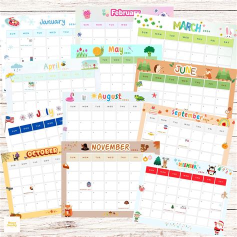 Calendarios Para Niños Imprimibles 2024 Calendarios De Educación En El
