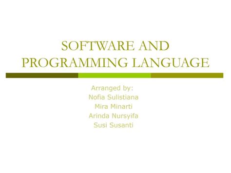 Programming Language Ppt
