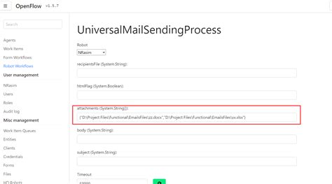 openflow attributes opencore openiap