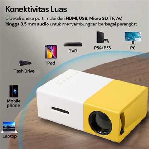 Jual Proyektor Mini Lcd P Projector Full Hd With Tf Hdmi Av Usb Port Murah Shopee Indonesia