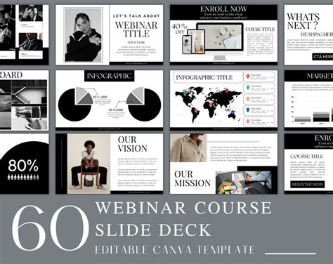 Webinar Slide Deck Canva Template Pitch Deck Template Marketing Pitch