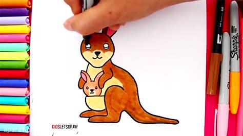 اموزش نقاشی برای کودکان کانگورو