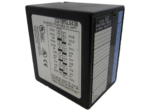 Ge Emerson Ic670mdl643 Field Control Discrete Input Module Io