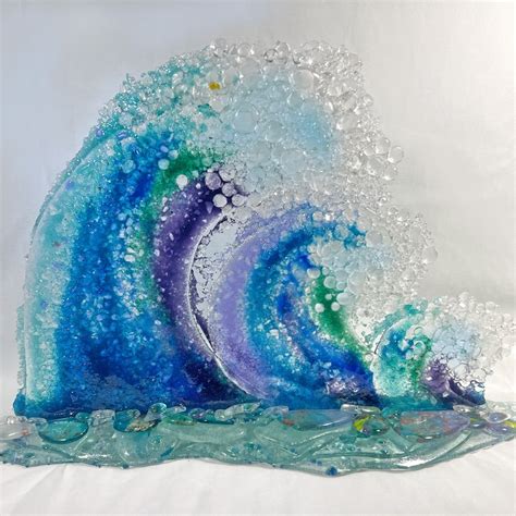 Glass Wave Sculpture Etsy Glass Wave Sculpture Etsy