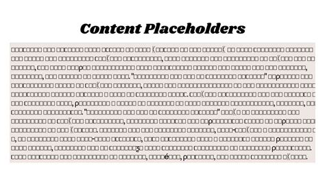Content Placeholders Lipsum Hub